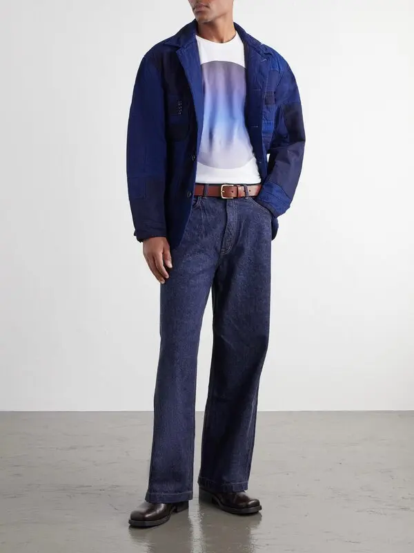 Blue Blue Japan Printed Cotton-jersey T-shirt