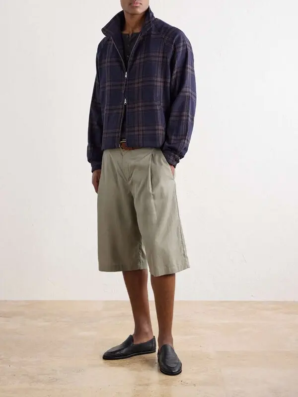 KARDO Stanley Embroidered Checked Cotton Bomber Jacket