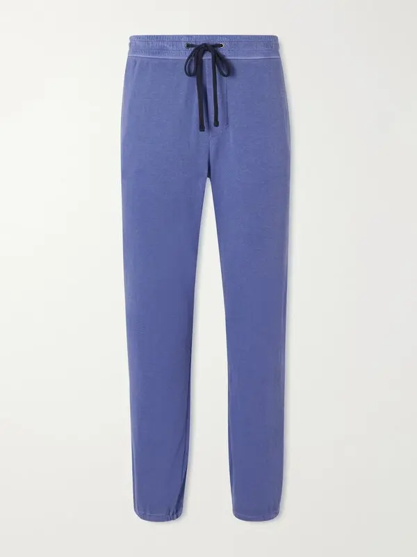 JAMES PERSE Loopback Supima Cotton-jersey Sweatpants - Blue