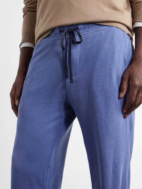 JAMES PERSE Loopback Supima Cotton-jersey Sweatpants - Blue