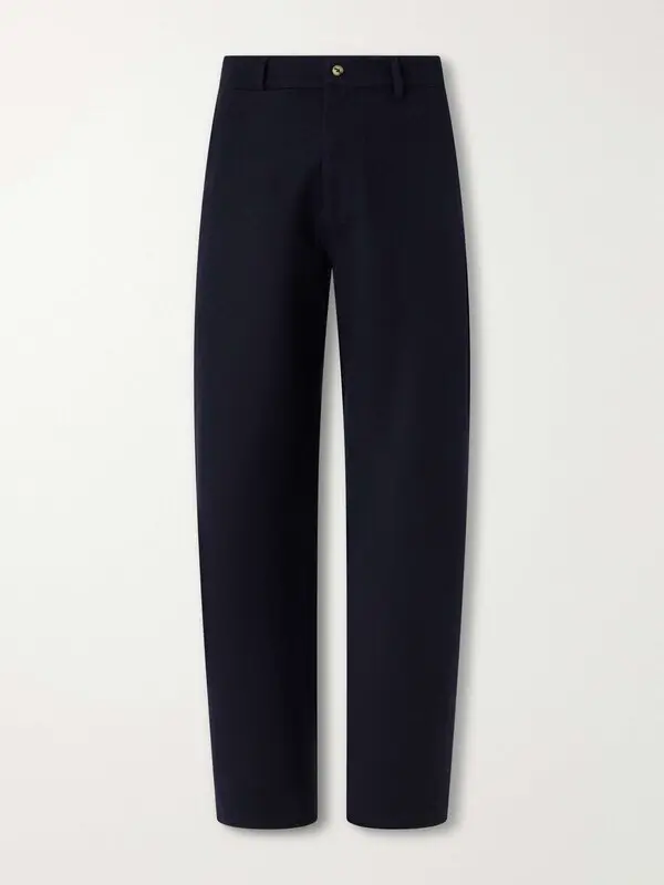 De Bonne Facture Balloon Wide-leg Wool And Cotton-blend Trousers