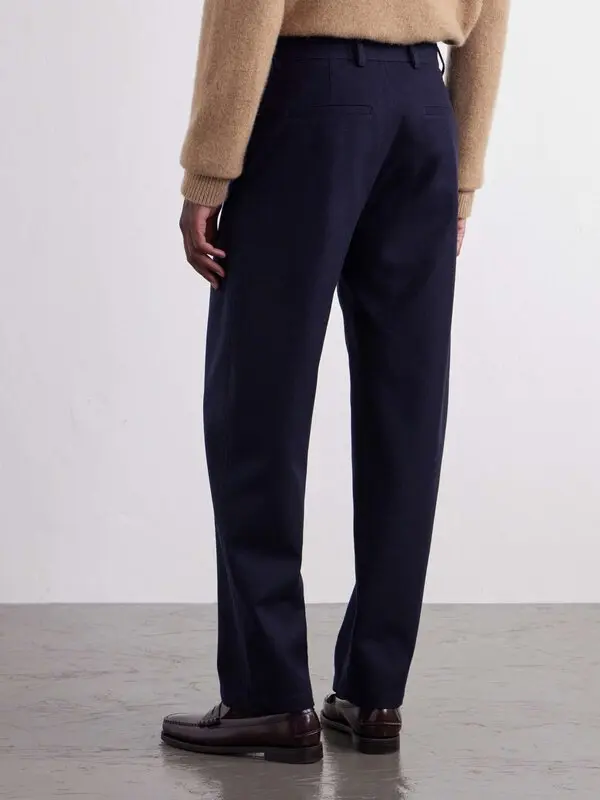 De Bonne Facture Balloon Wide-leg Wool And Cotton-blend Trousers