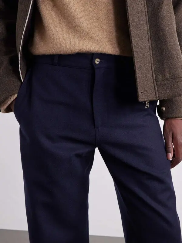 De Bonne Facture Balloon Wide-leg Wool And Cotton-blend Trousers