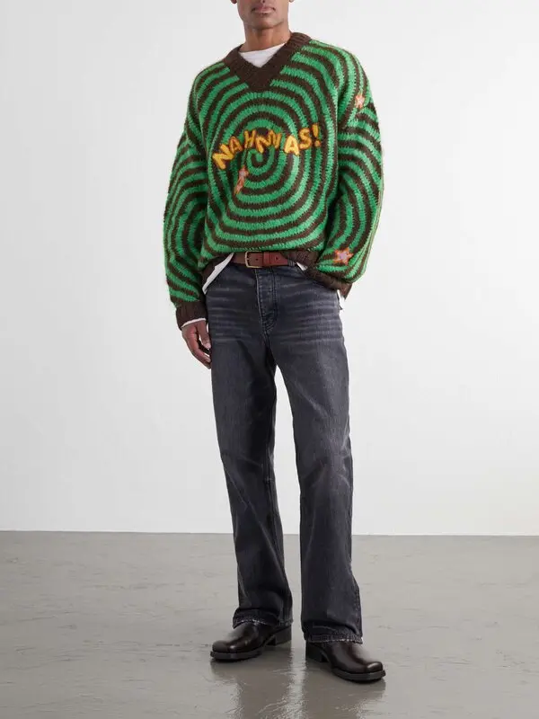 NAHMIAS Straight-leg Cotton-blend Jeans