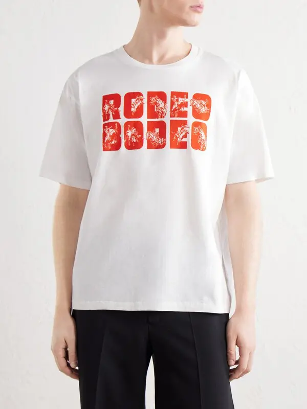 BODE Rodeo Bodeo Printed Cotton-jersey T-shirt - Neutrals