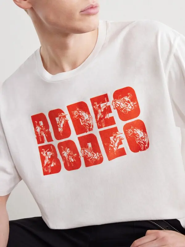 BODE Rodeo Bodeo Printed Cotton-jersey T-shirt - Neutrals