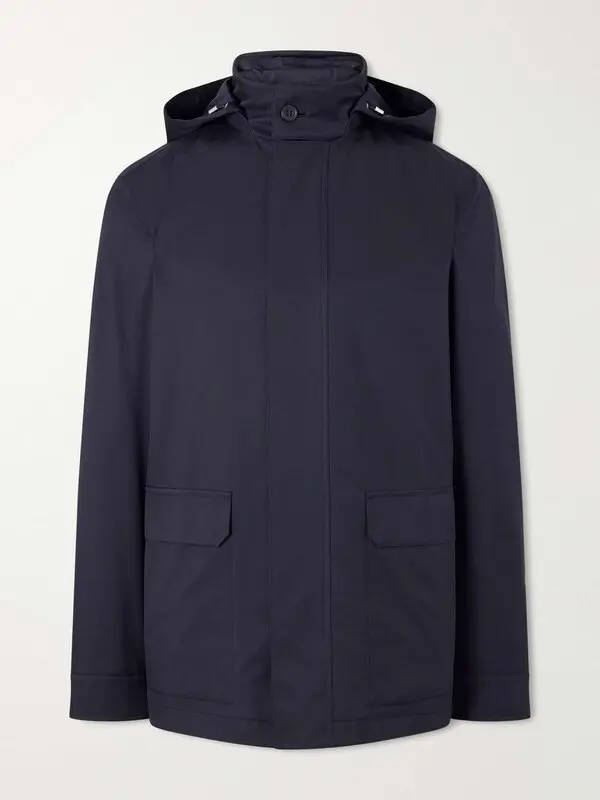 Zegna Twill Hooded Coat