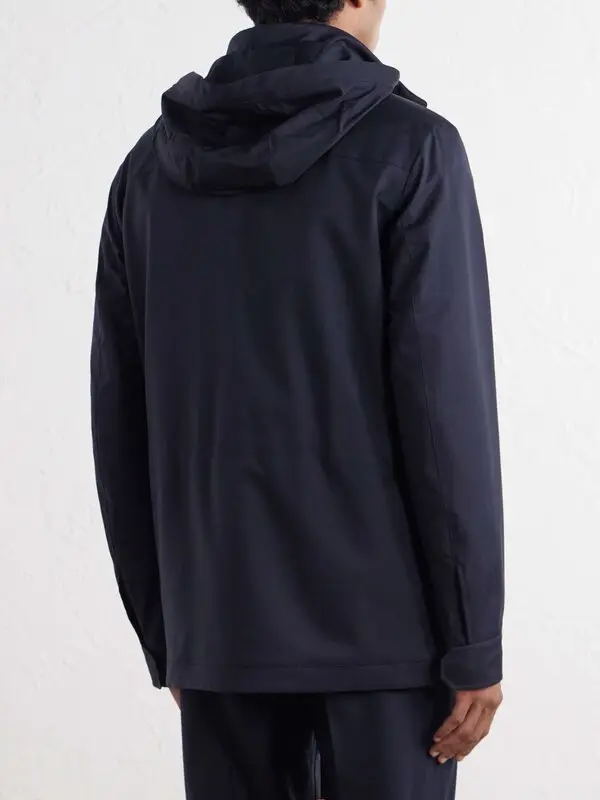 Zegna Twill Hooded Coat