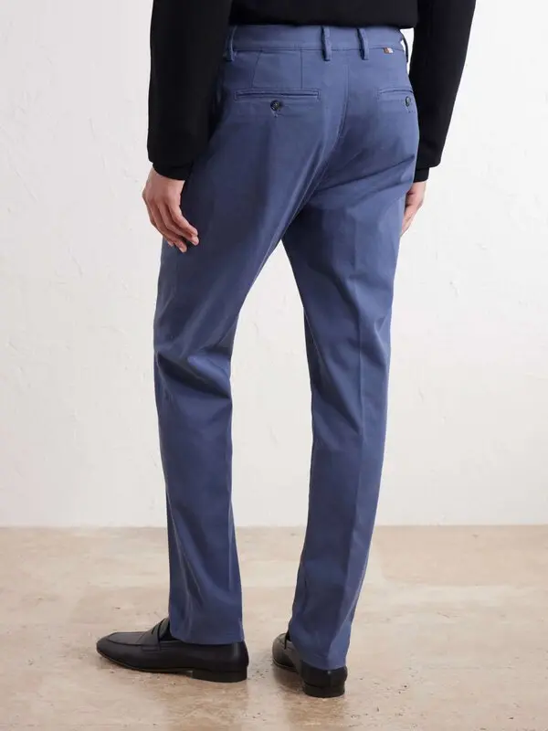 Canali Straight-leg Stretch-cotton Gabardine Trousers