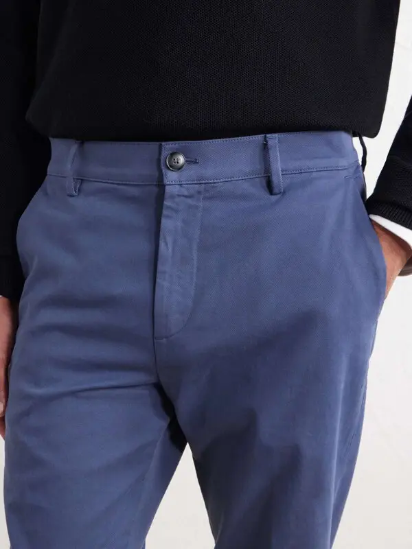 Canali Straight-leg Stretch-cotton Gabardine Trousers