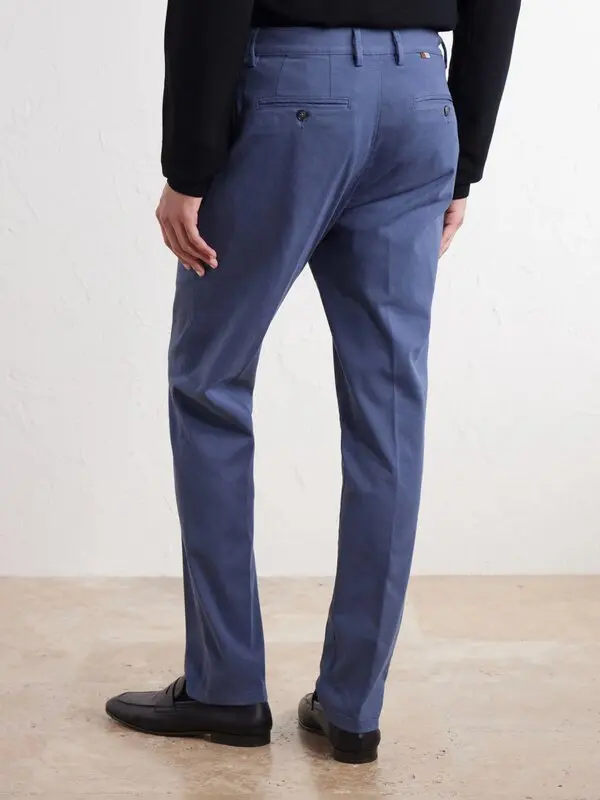 Canali Straight-leg Stretch-cotton Gabardine Trousers