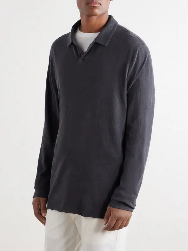 JAMES PERSE Cotton-twill Polo Shirt