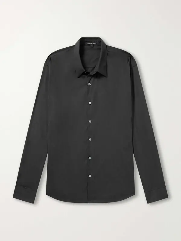 JAMES PERSE Stretch Cotton-blend Poplin Shirt