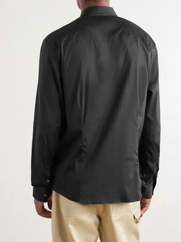 JAMES PERSE Stretch Cotton-blend Poplin Shirt