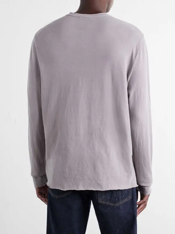 JAMES PERSE Cotton-jersey Henley T-shirt