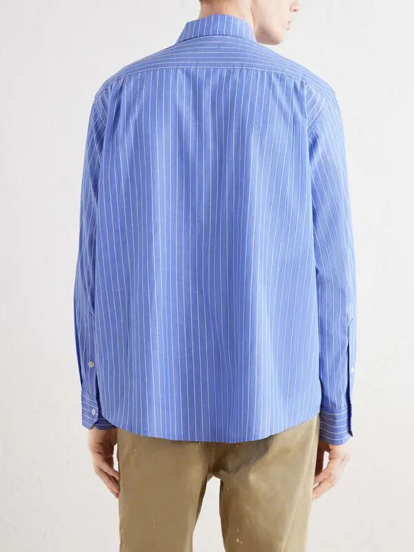 BODE Striped Cotton-poplin Shirt