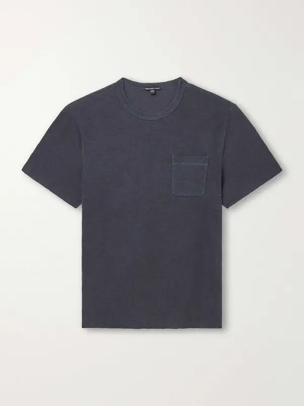 JAMES PERSE Distressed Cotton-jersey T-shirt