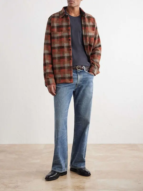 JAMES PERSE Distressed Cotton-jersey T-shirt