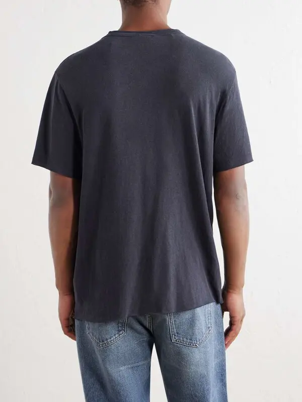 JAMES PERSE Distressed Cotton-jersey T-shirt