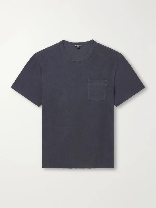 JAMES PERSE Slub Cotton-jersey T-shirt - Black