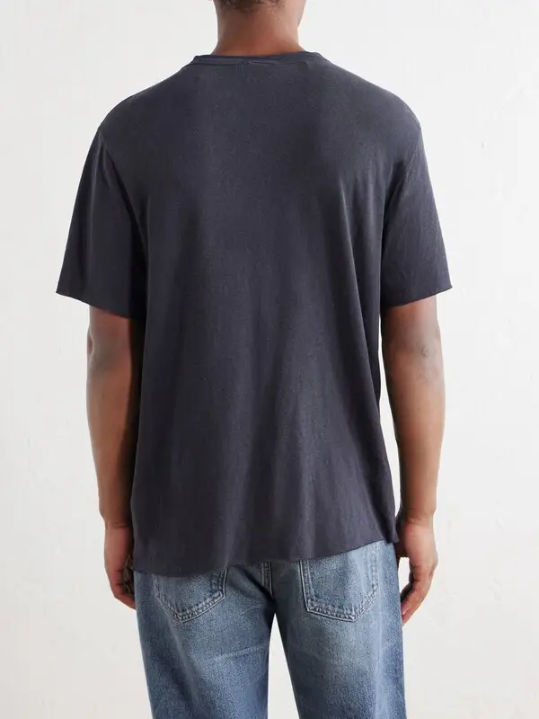 JAMES PERSE Slub Cotton-jersey T-shirt - Black