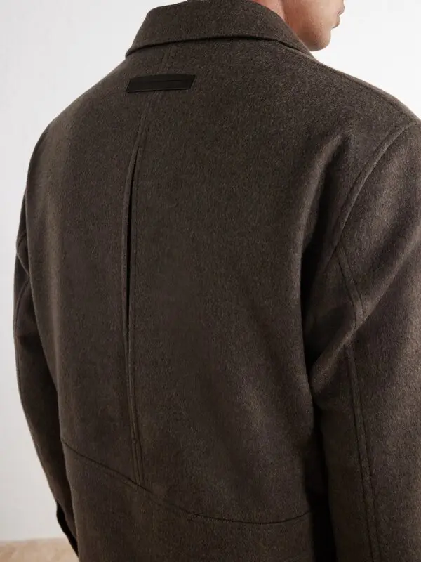 Zegna Oasi Herringbone Cashmere Coat - Green