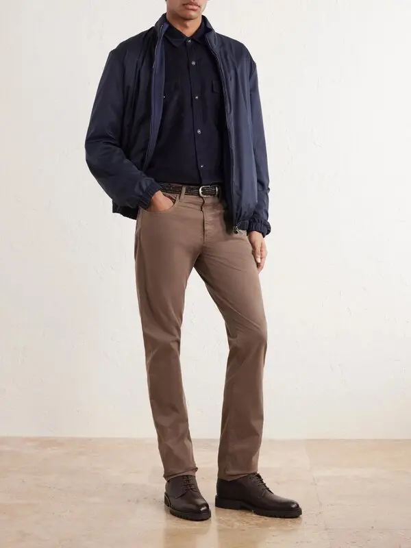 Canali Cotton-corduroy Shirt - Blue
