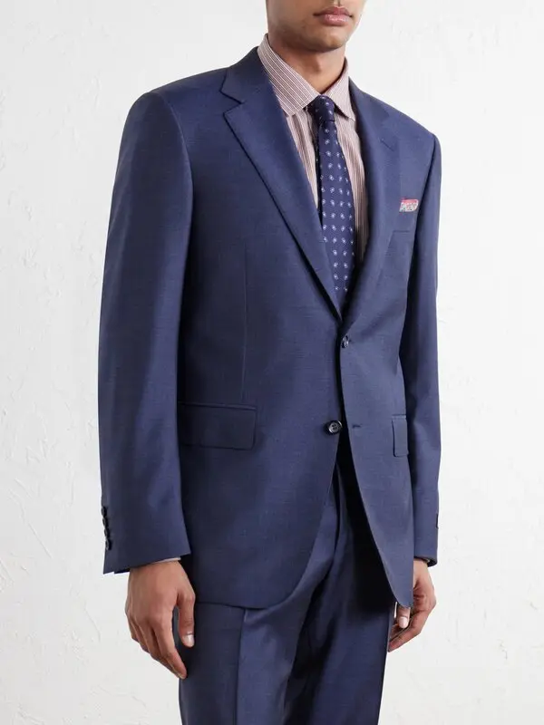 Canali Impeccabile Wool-fresco Suit Jacket