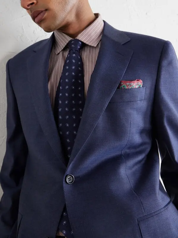 Canali Impeccabile Wool-fresco Suit Jacket