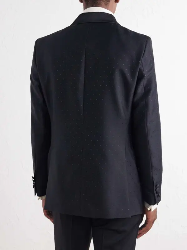 FAVOURBROOK Polka-dots Wool And Silk-blend Tuxedo Jacket