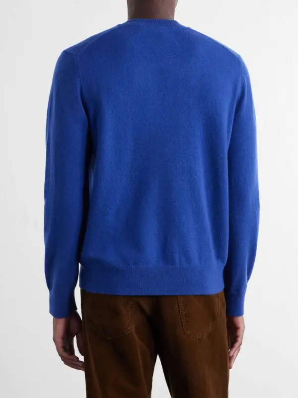 Burberry Logo-embroidered Cashmere-blend Sweater