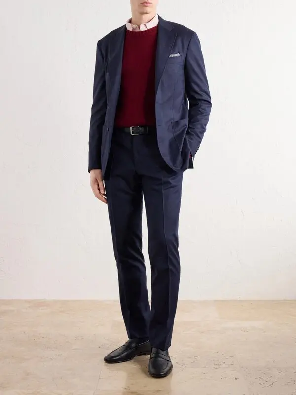 Canali Kei Wool Suit Jacket