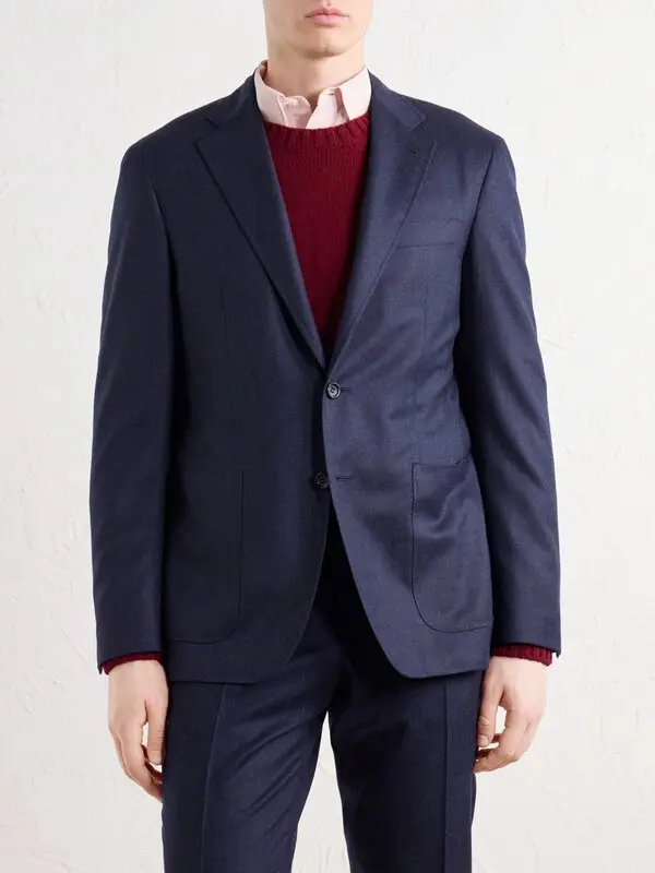 Canali Kei Wool Suit Jacket