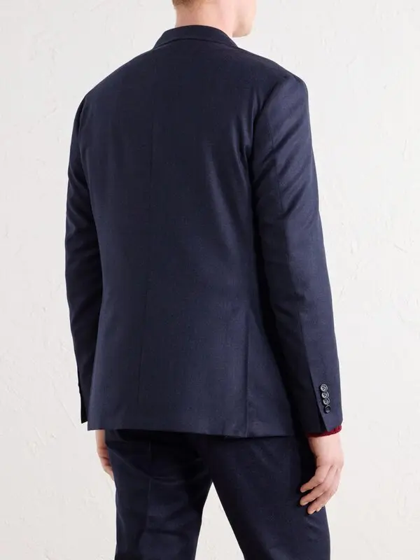 Canali Kei Wool Suit Jacket