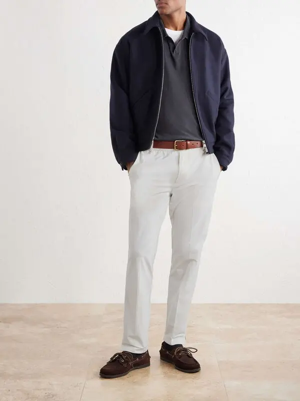 JAMES PERSE Slim-fit Stretch Cotton-blend Trousers