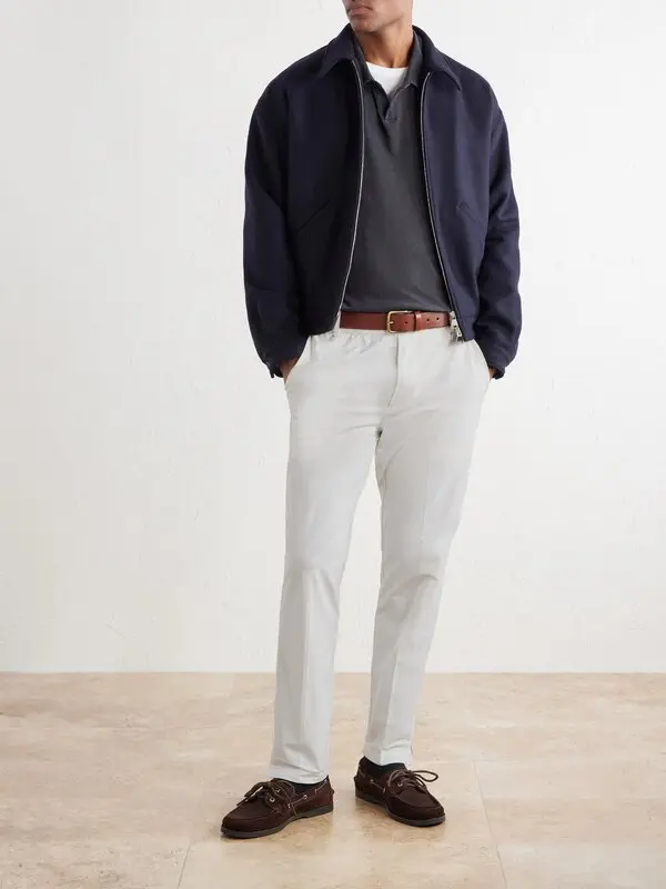 JAMES PERSE Slim-fit Stretch Cotton-blend Trousers