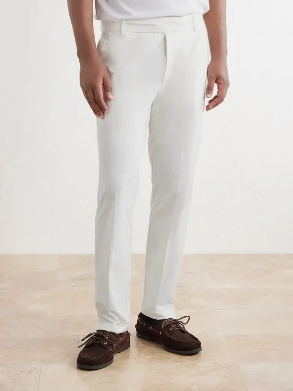JAMES PERSE Slim-fit Stretch Cotton-blend Trousers