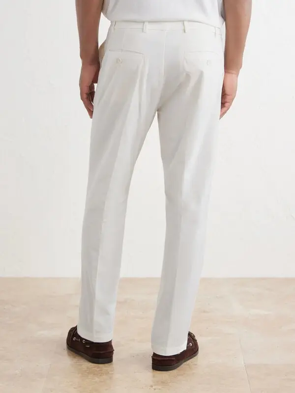 JAMES PERSE Slim-fit Stretch Cotton-blend Trousers