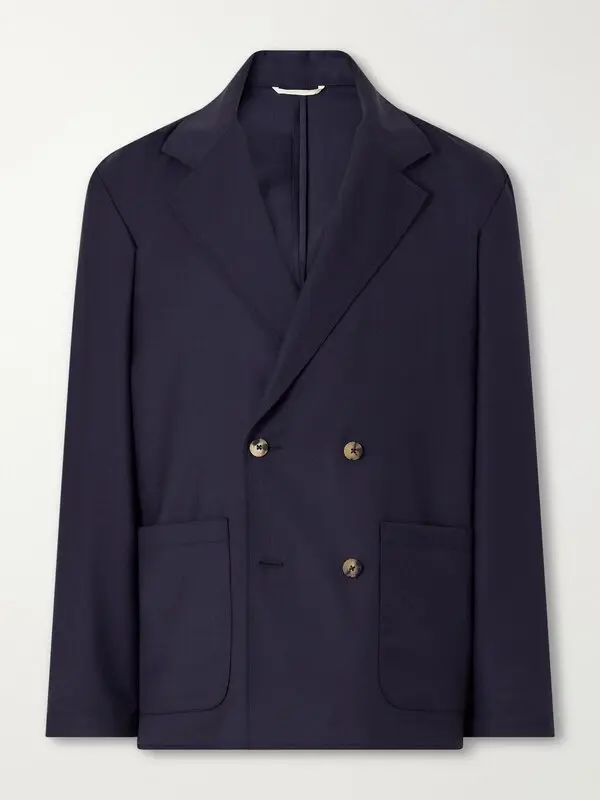 De Bonne Facture Double-breasted Virgin Wool-twill Jacket