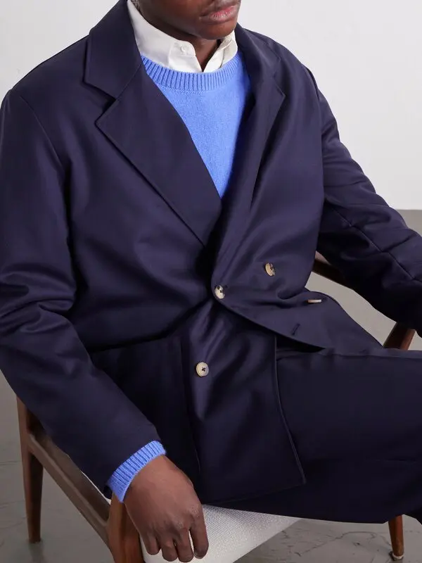 De Bonne Facture Double-breasted Virgin Wool-twill Jacket