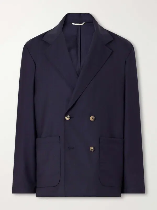 De Bonne Facture Double-breasted Virgin Wool-twill Jacket