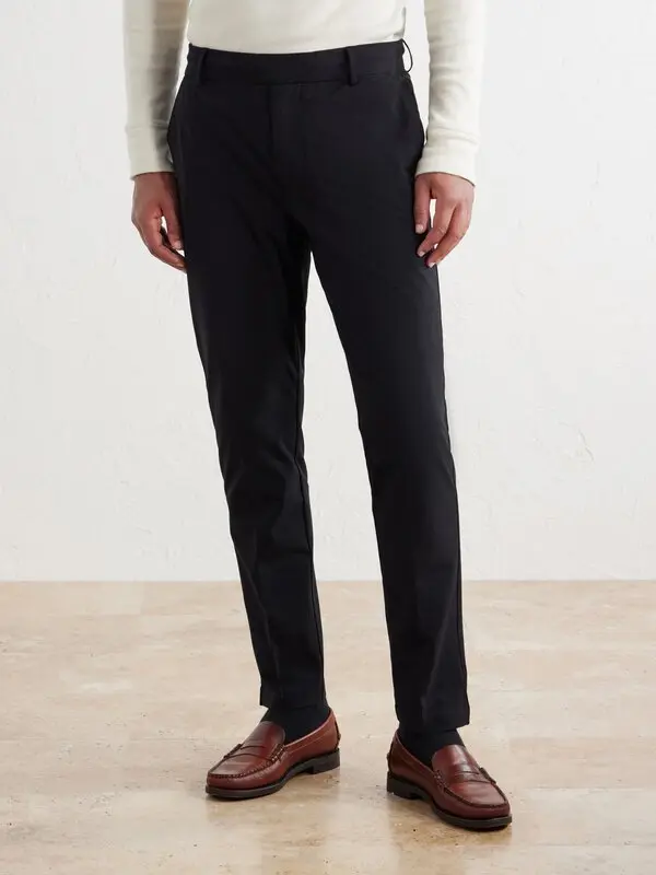 JAMES PERSE Slim-fit Stretch Cotton-blend Trousers - Black
