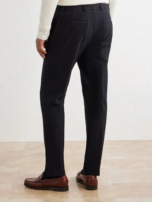 JAMES PERSE Slim-fit Stretch Cotton-blend Trousers - Black