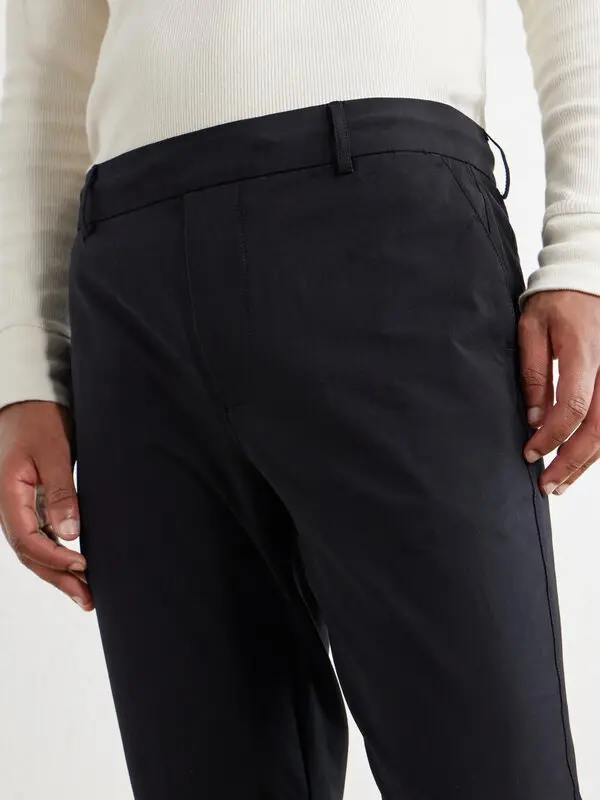 JAMES PERSE Slim-fit Stretch Cotton-blend Trousers - Black