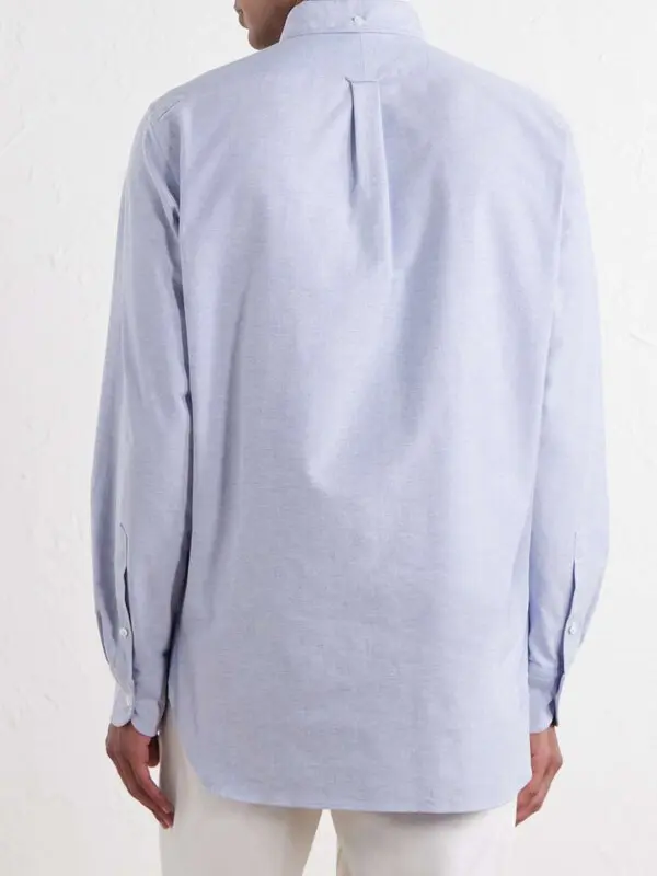 DRAKE'S Button-down Collar Cotton Oxford Shirt