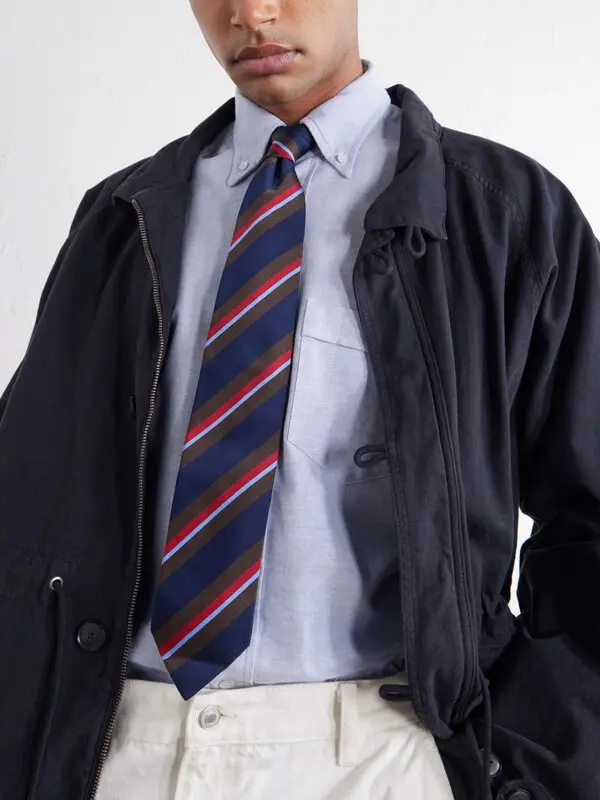 DRAKE'S Button-down Collar Cotton Oxford Shirt