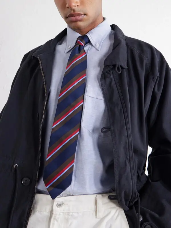 DRAKE'S Button-down Collar Cotton Oxford Shirt