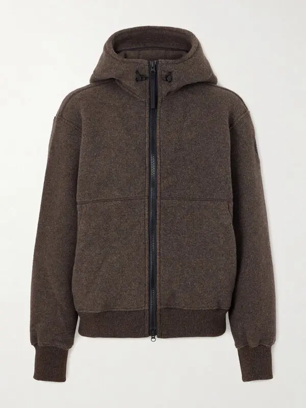 Canada Goose Chilliwack Hooded Wool-blend Fleece Bomber Jacket