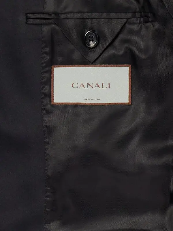 Canali Shawl-collar Satin-trimmed Cotton-velvet Tuxedo Jacket
