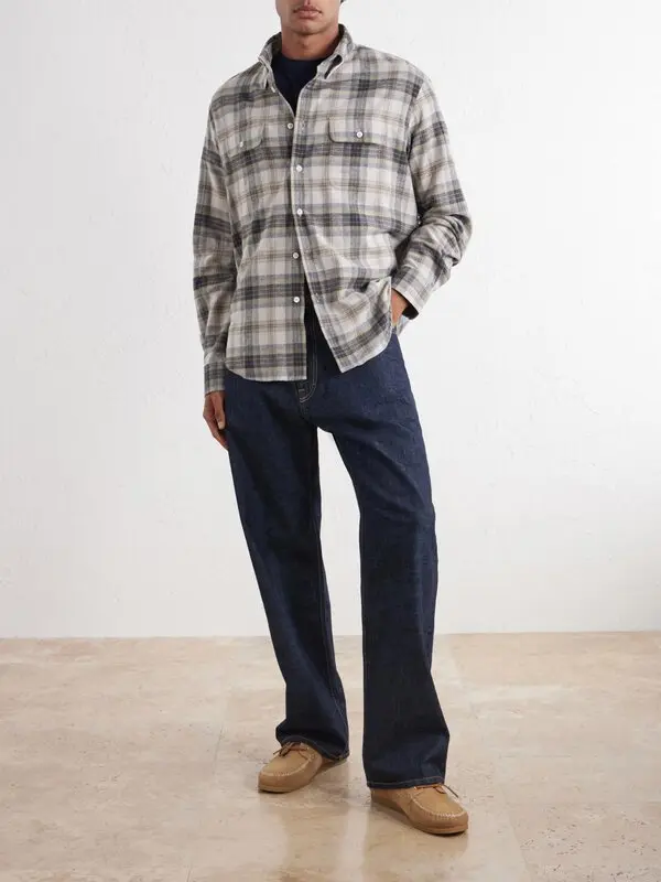 De Bonne Facture Checked Cotton Shirt